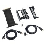 CableMod Vertical PCI-e Bracket - 2 x DisplayPort - BLACK with Global Shipping