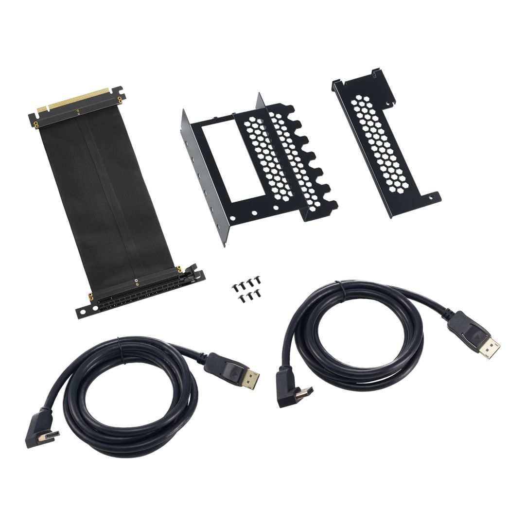 CableMod Vertical PCI-e Bracket - 2 x DisplayPort - BLACK with Global ...