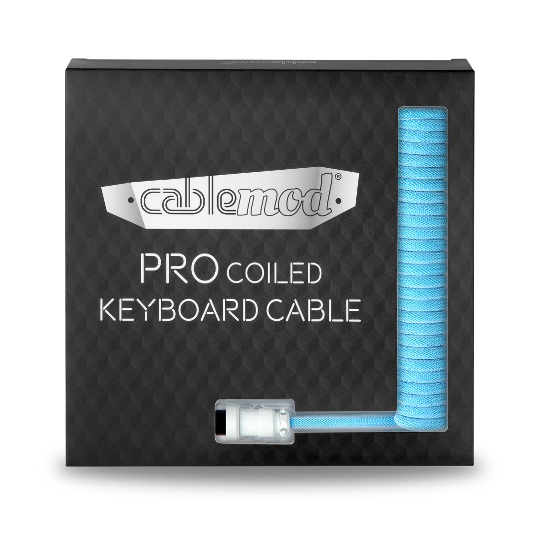 CableMod Pro Coiled Keyboard Cable (Blueberry Cheesecake, USB A to USB ...
