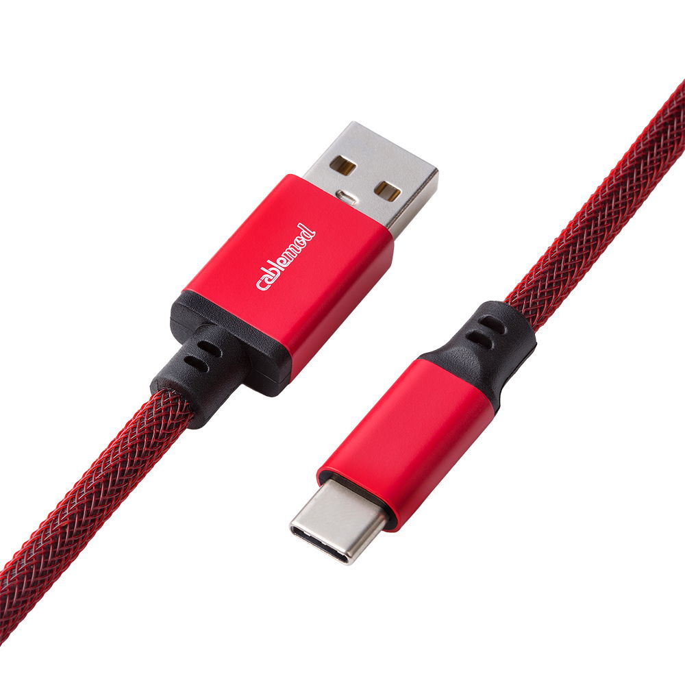 CableMod Pro Straight Keyboard Cable (Republic Red, USB A to USB Type C ...