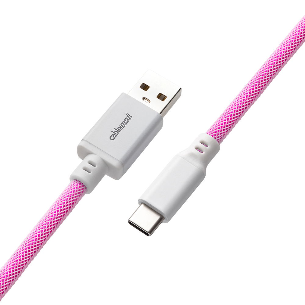 CableMod Pro Straight Keyboard Cable (Strawberry Cream, USB A to USB ...